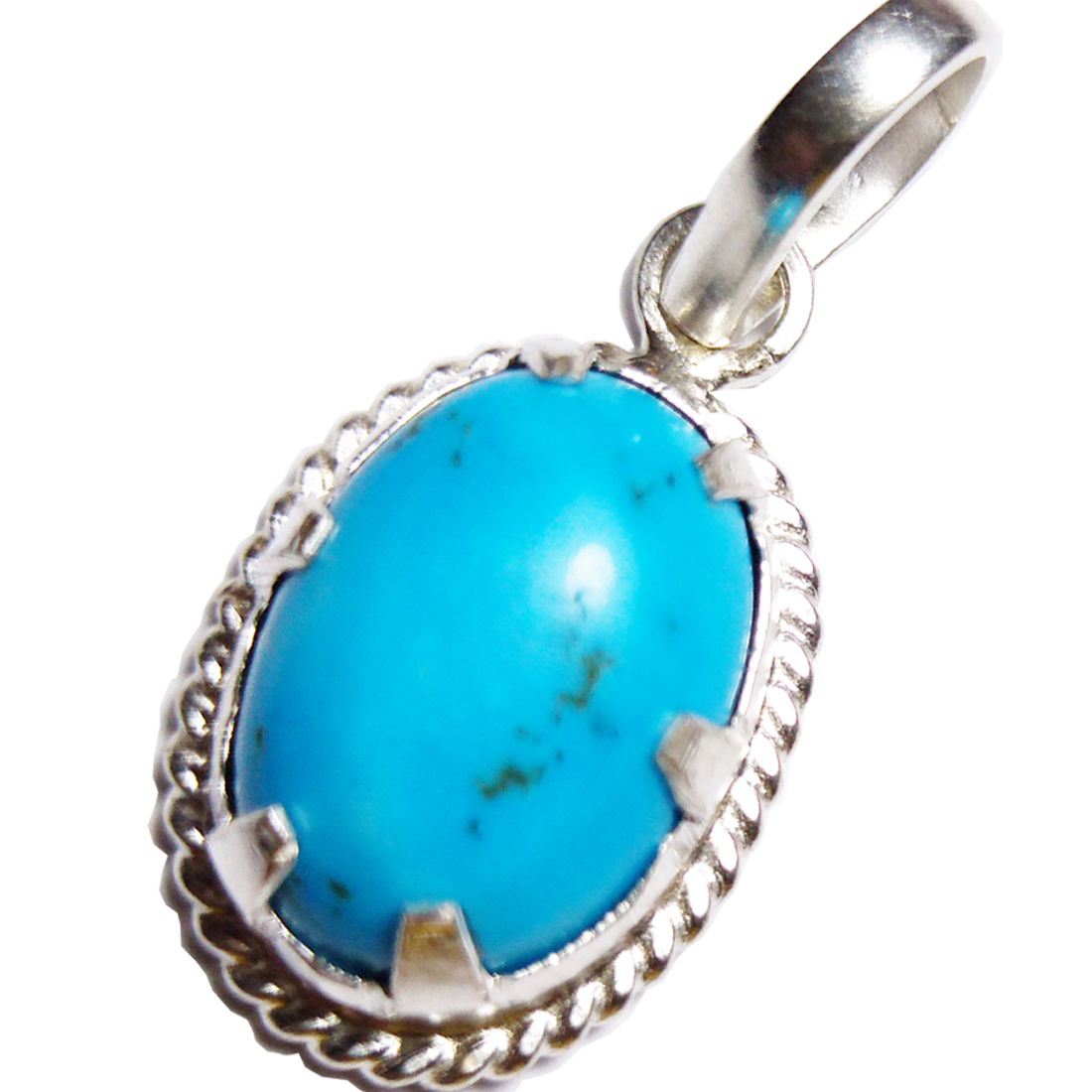 Natural Firoza Silver Pendant; Original & Certified Astrology Remedial ...